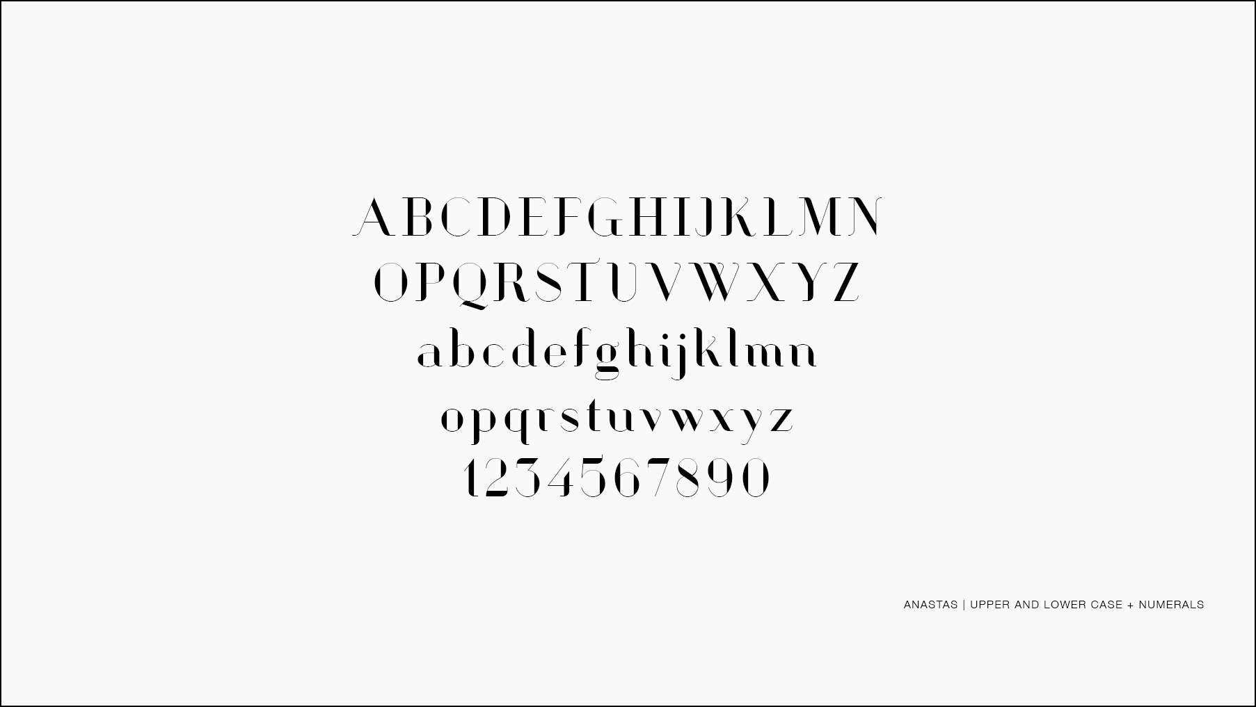 ANASTAS – FONT DESIGN - STUDIO BROSNAN